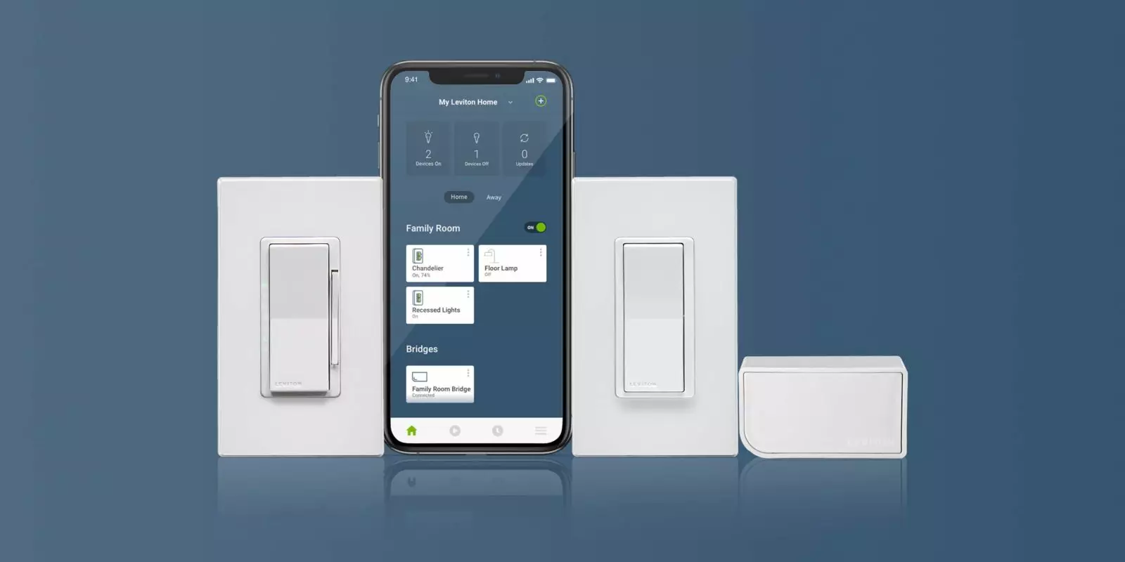 Leviton-ek HomeKit gaitutako Decora Smart No-Neutral Switch, Dimmer eta Bridge kaleratu ditu etxe zaharrei zuzenduta. 718_1