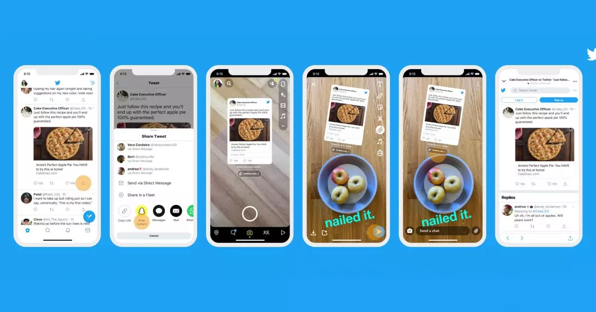 Come condividere tweet su Snapchat con l'app Twitter per iOS