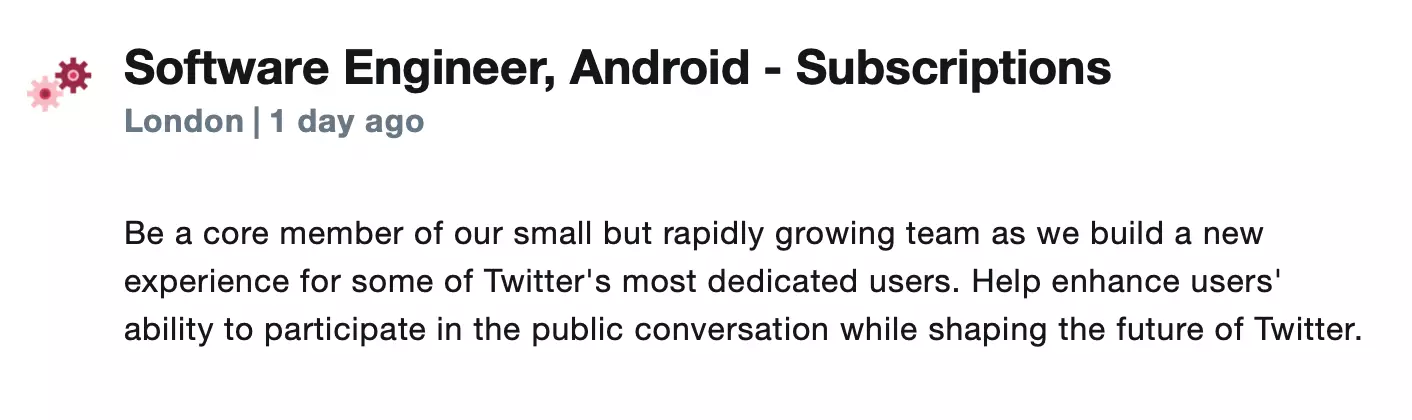 Подписка хезмәтендә Твиттерның эше яңа iOS инженер эш урыннары исемлегенә тартыла [U] 72300_5
