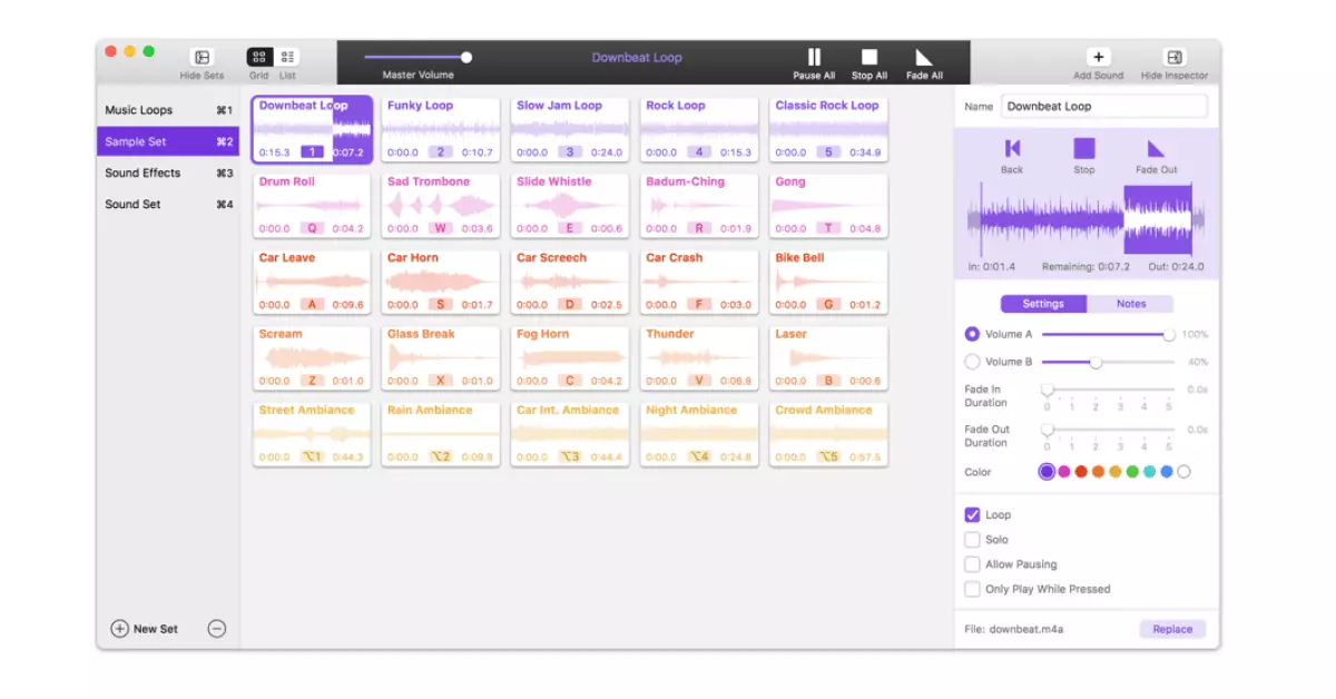 Pulogalamu ya Soundboard Farrago yasinthidwa ndi mutu watsopano wa Mdima, Sinthani, zina