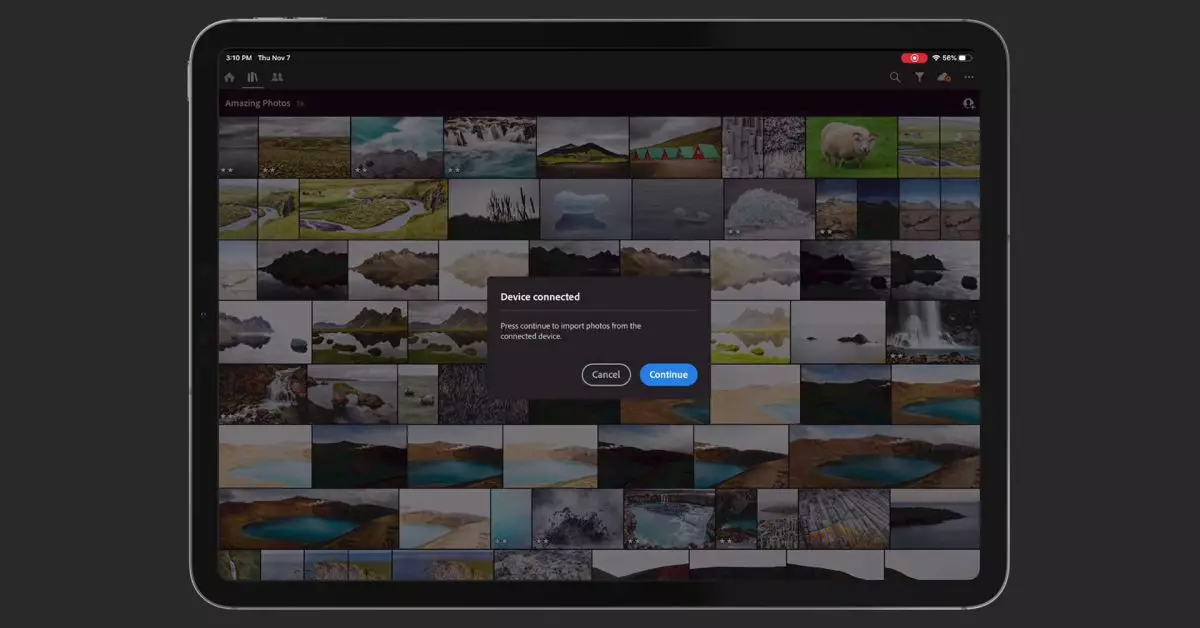 Adobe pregleda direktan uvoz fotografija koji dolazi u Lightroom na iPad-u