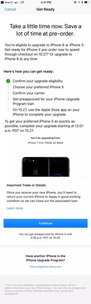 iPhone X forhåndsgodkendelser for iPhone Upgrade Program-kunder åbner nu 72778_2