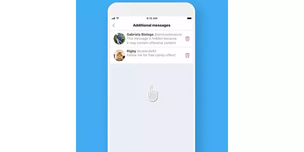 È in fase di sperimentazione un nuovo modo per nascondere i messaggi diretti offensivi su Twitter