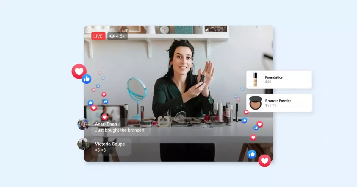 Facebook para iOS presenta a función de vídeo "Live Shopping Fridays".