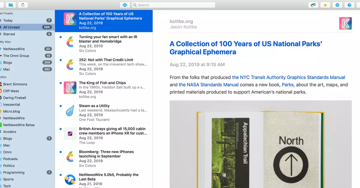 NetNewsWire, күчтүү Mac RSS окугуч, эми бетадан чыкты