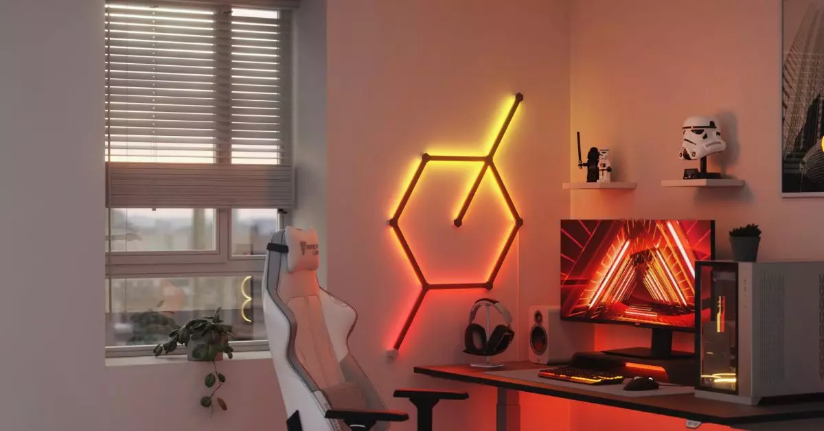 Praktyczne: matowe czarne osłony pozwalają przekształcić modułowe oświetlenie Nanoleaf Lines HomeKit