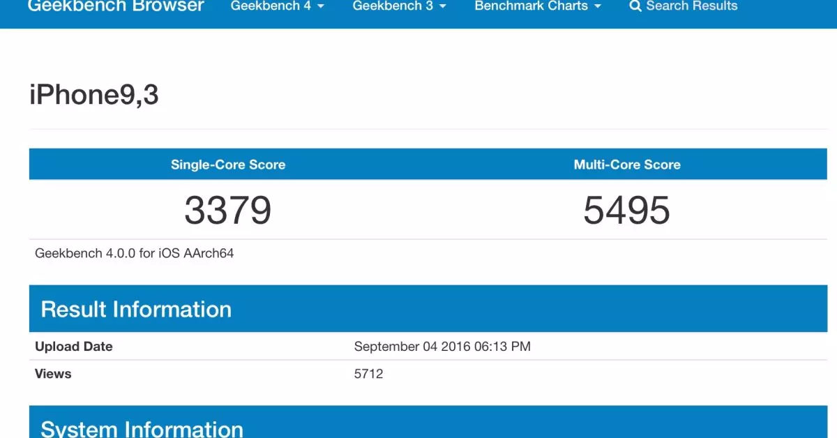 Ang giingong iPhone 7 GeekBench nga mga resulta nagsugyot ~35% performance gain sa iPhone 6s