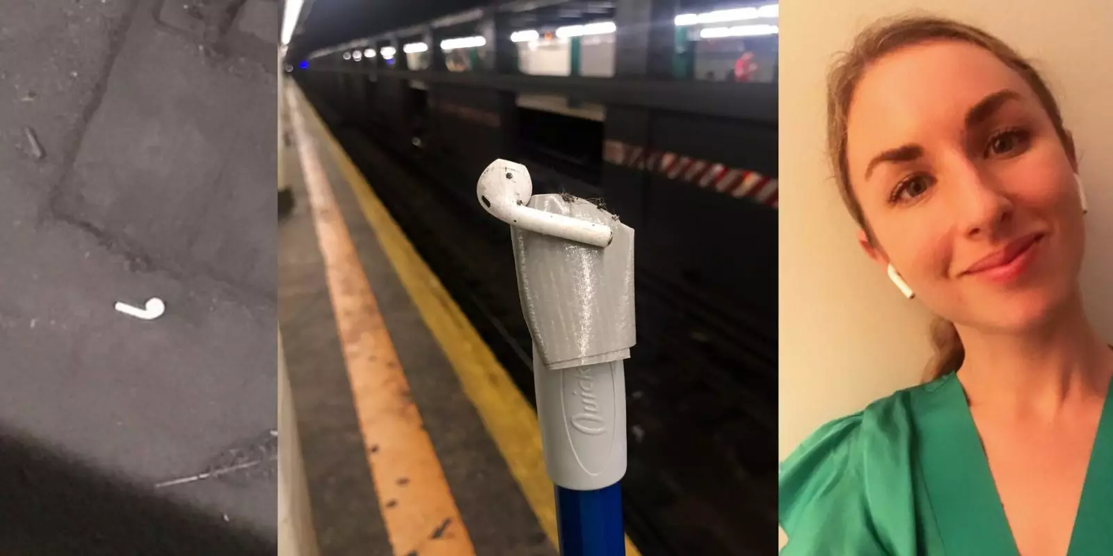 Yuav ua li cas thaum AirPod poob hauv NYC subway chaw nres tsheb? [Video] 73661_1