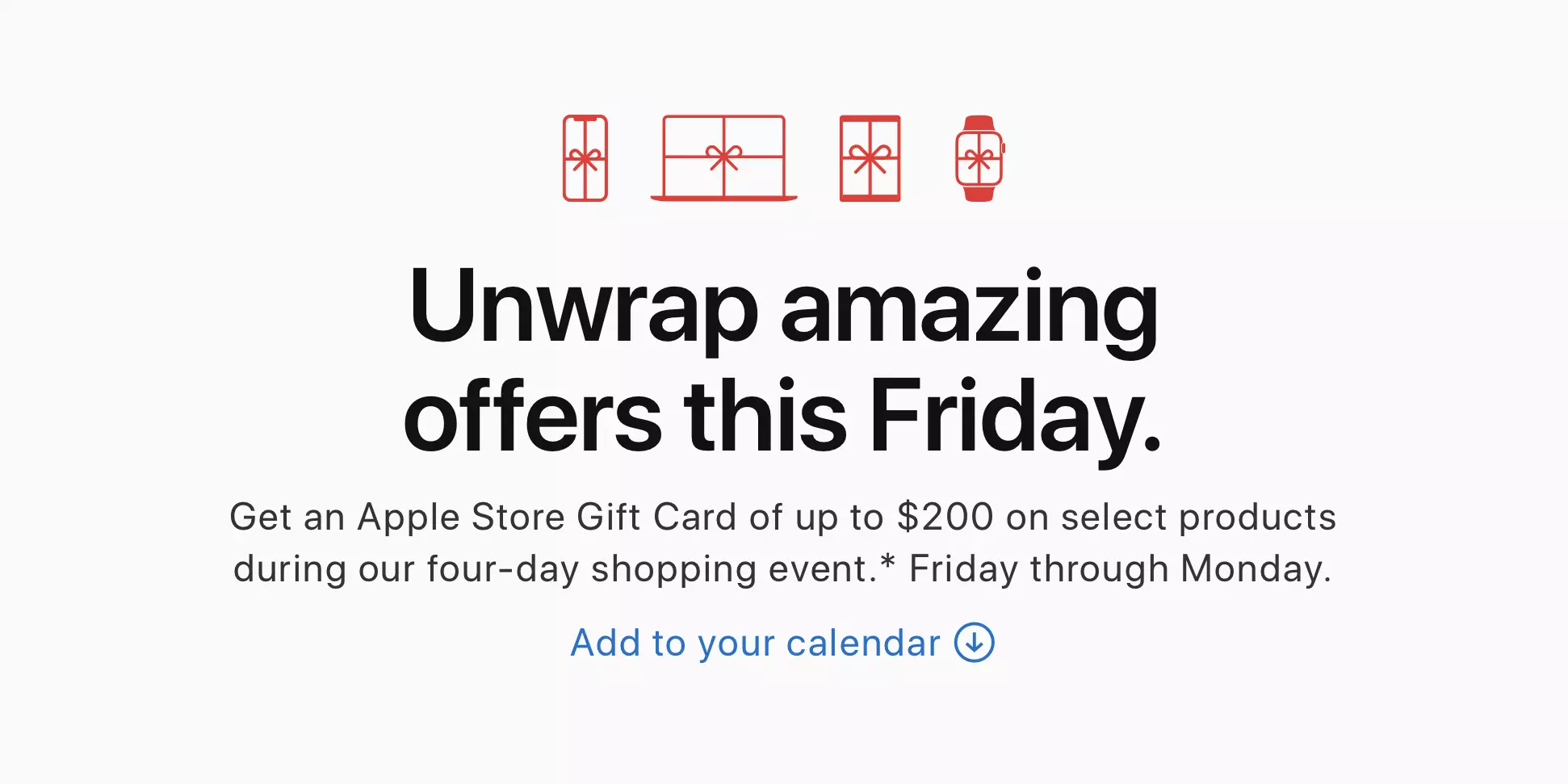 Apple annuncia le sue offerte per il Black Friday: carta regalo Apple Store fino a $ 200 con l'acquisto del dispositivo 74142_2