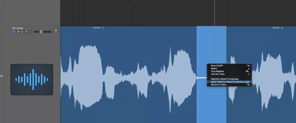 Logic Pros: Gebrûk fan seleksje-basearre ferwurking foar maklike audioreparaasjes en presys bewurking 74187_3