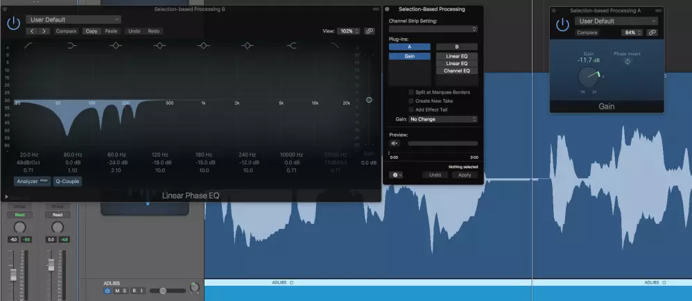 Logic Pros: Gebrûk fan seleksje-basearre ferwurking foar maklike audioreparaasjes en presys bewurking 74187_5