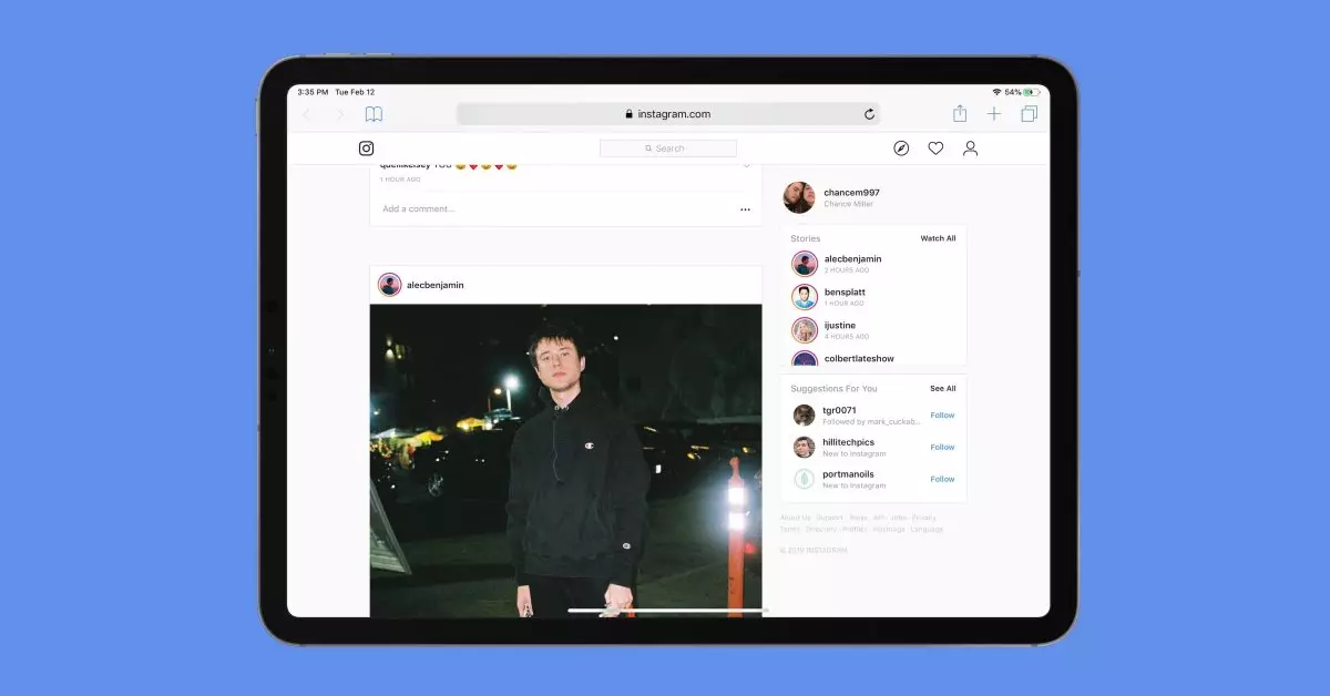 Soporte de prueba de Instagram para mensajes directos en la web, incluso en iPad