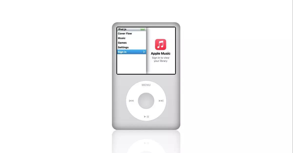 Bu iPod Classic web oynatıcısında Apple Music ve Spotify dinleyin