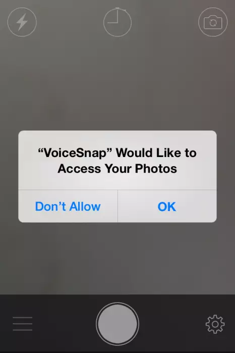 Zvitek kamere z dovoljenjem VoiceSnap