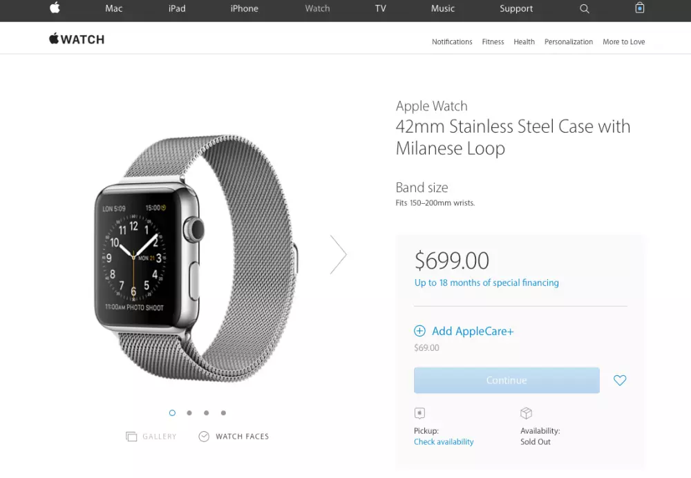 Apple Watch проданы