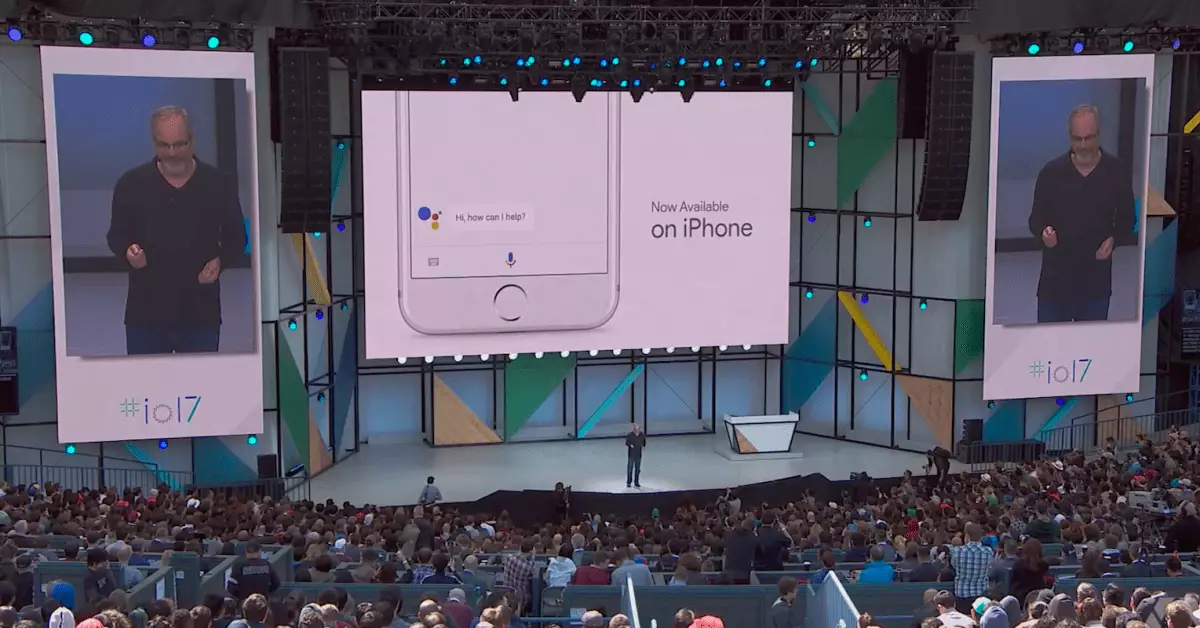 Google I / O '17 aýlawy: iPhone-yň kömekçisi, Google Home-ni giňeltmek, Suratlar, iOS aýratynlyklary üçin täze Gmail we ş.m.