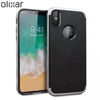 Olixar-X-Duo-iPhone-8-Taski-Silfur