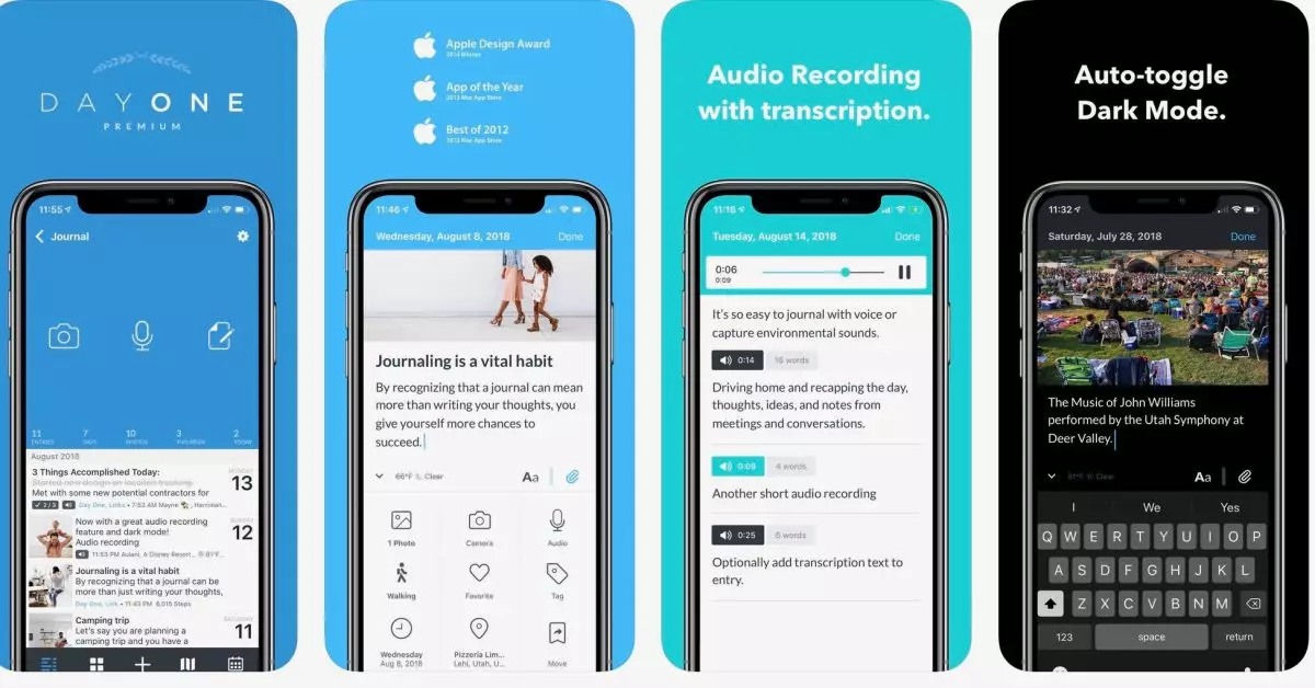 Populara iOS-ĵurnala aplikaĵo Day One ĝisdatigita kun sonregistrado, nova redaktila interfaco, pli