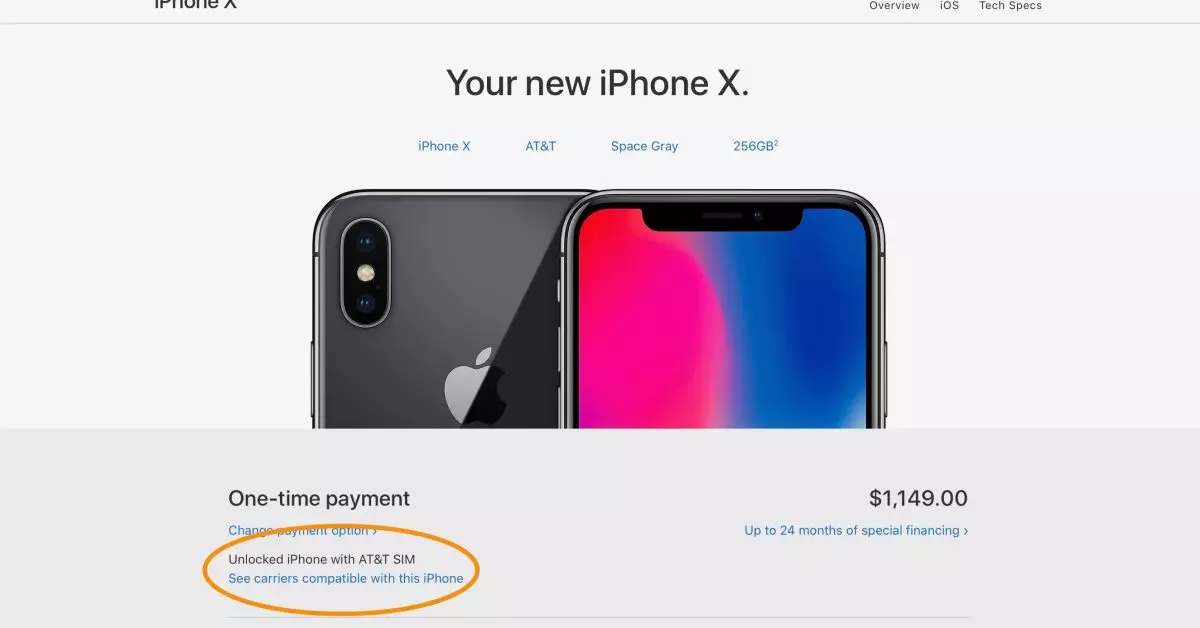 各种 iPhone X 型号的运营商兼容性