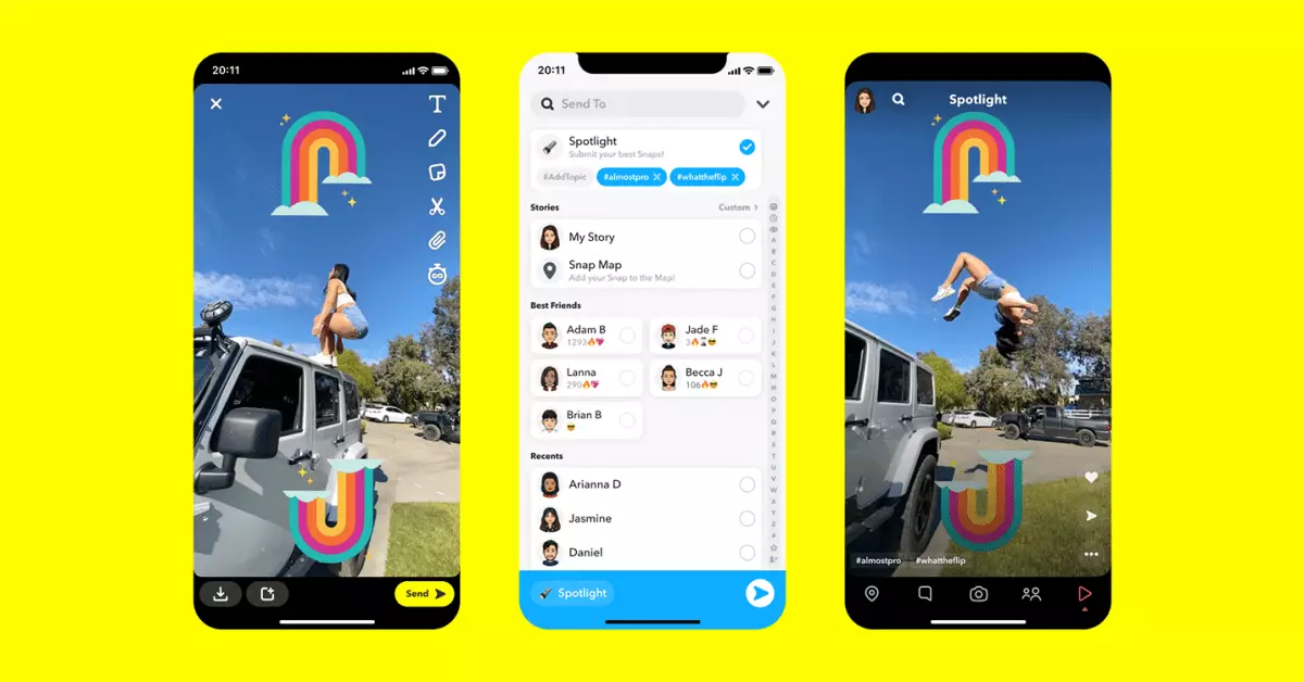 Snapchat Spotlight ku bi TikTok re pêşbaziyê bike; $1M ji bo beşdaran