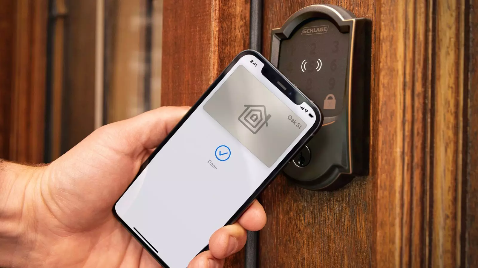 „Schlage“ pristato išmanųjį užraktą su „HomeKit“ ir namų raktų palaikymu „Piniginės“ programoje 765_1