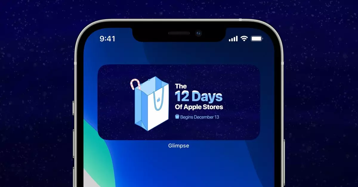 Das 12 Days of Apple Stores-Widget: Entdecken Sie Kunst und Design für die Feiertage