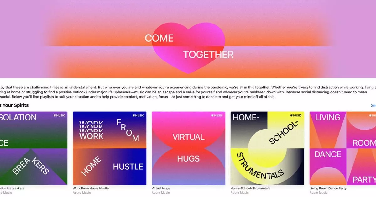 Apple Music Come Together-playlists om jo te helpen by lockdowns