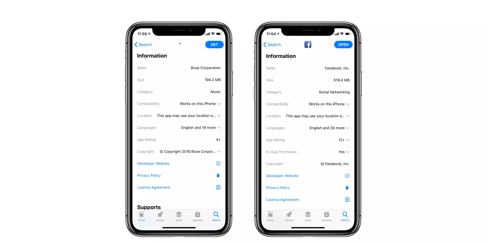 iOS ஆப் ஸ்டோர் பிழையானது Facebook உள்ளிட்ட பயன்பாடுகளை உண்மையில் இருப்பதை விட பெரியதாக தோற்றமளிக்கிறது 77451_1