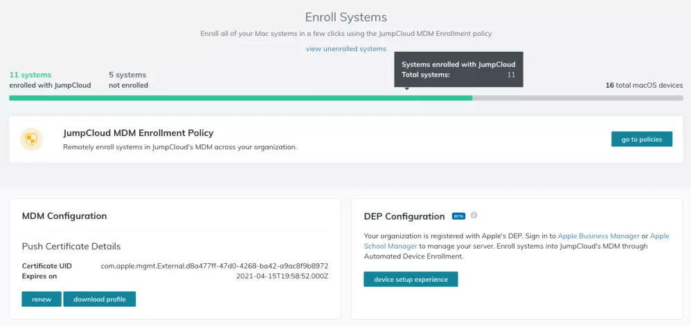 JumpCloud, популярната директория като услуга и доставчик на Apple MDM, обявява съвместимост с macOS Big Sur 77585_2