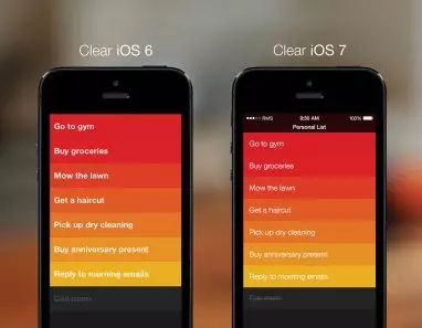 Clear UI - iOS 6 VS iOS 7