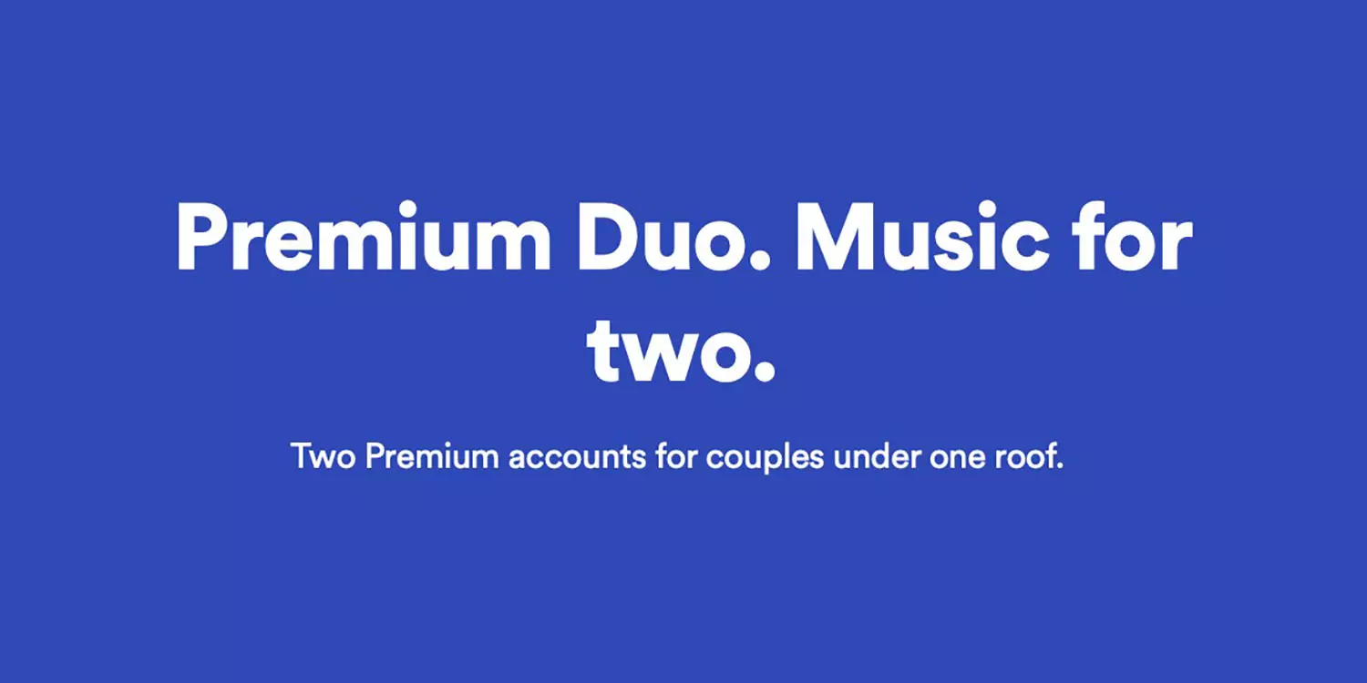 Premium Duo niyandikisha rishya rya Spotify kubashakanye