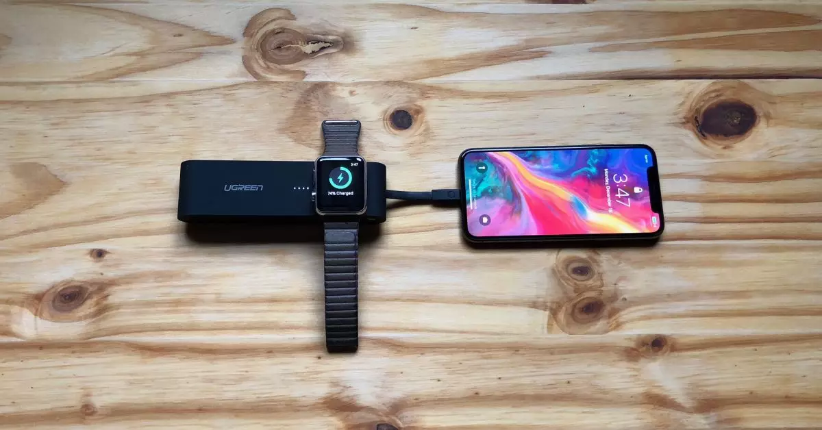 ئوبزور: UGreen نىڭ Apple Watch ئۈچۈن ئەڭ يېڭى MFi Power Bank ئىچىگە چاقماق سىمى بار