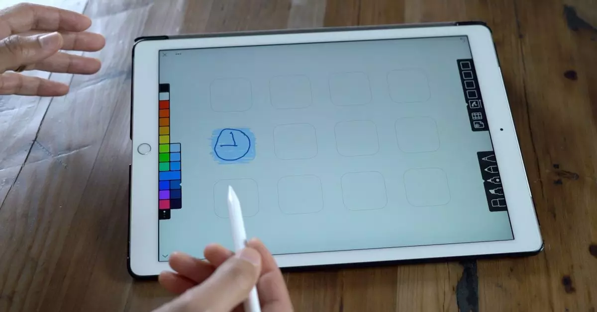 iPad-қа арналған Linea Sketch 2.1 қолданбасы реттелетін түс таңдау құралын, веб-дизайн үлгілерін, ұшы банкасын қосады