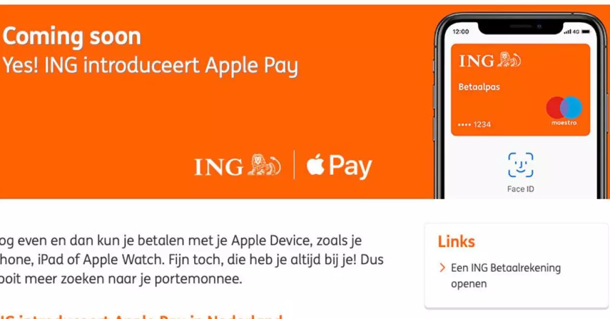 Apple Pay Holandija: Holandska banka ING potvrđuje 'uskoro'