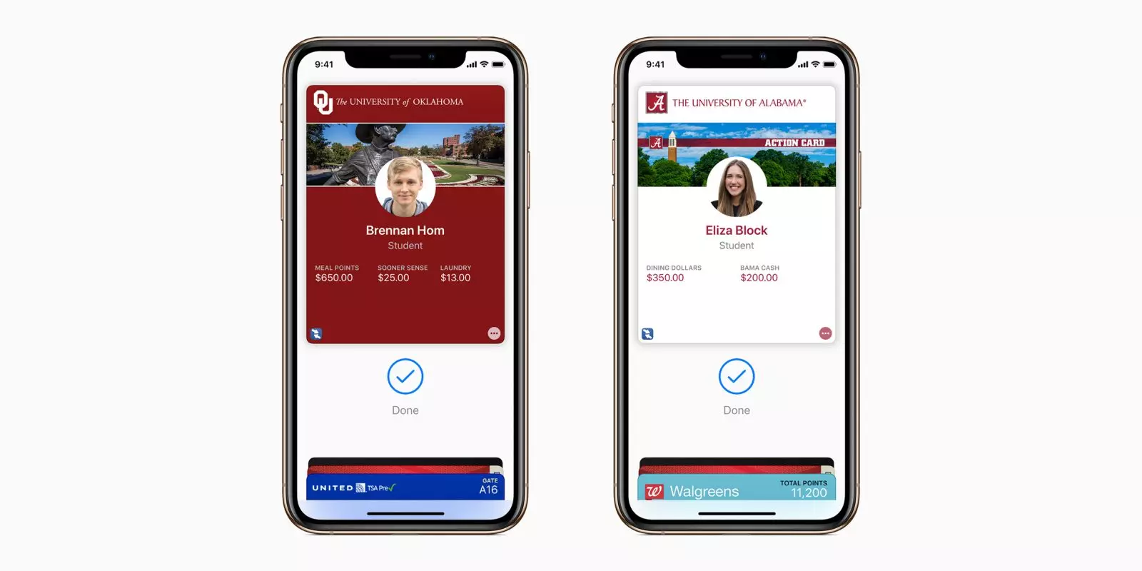 Tres universitats nord-americanes ara permeten als estudiants utilitzar iPhone i Apple Watch com a targeta d'identificació del campus 78783_1