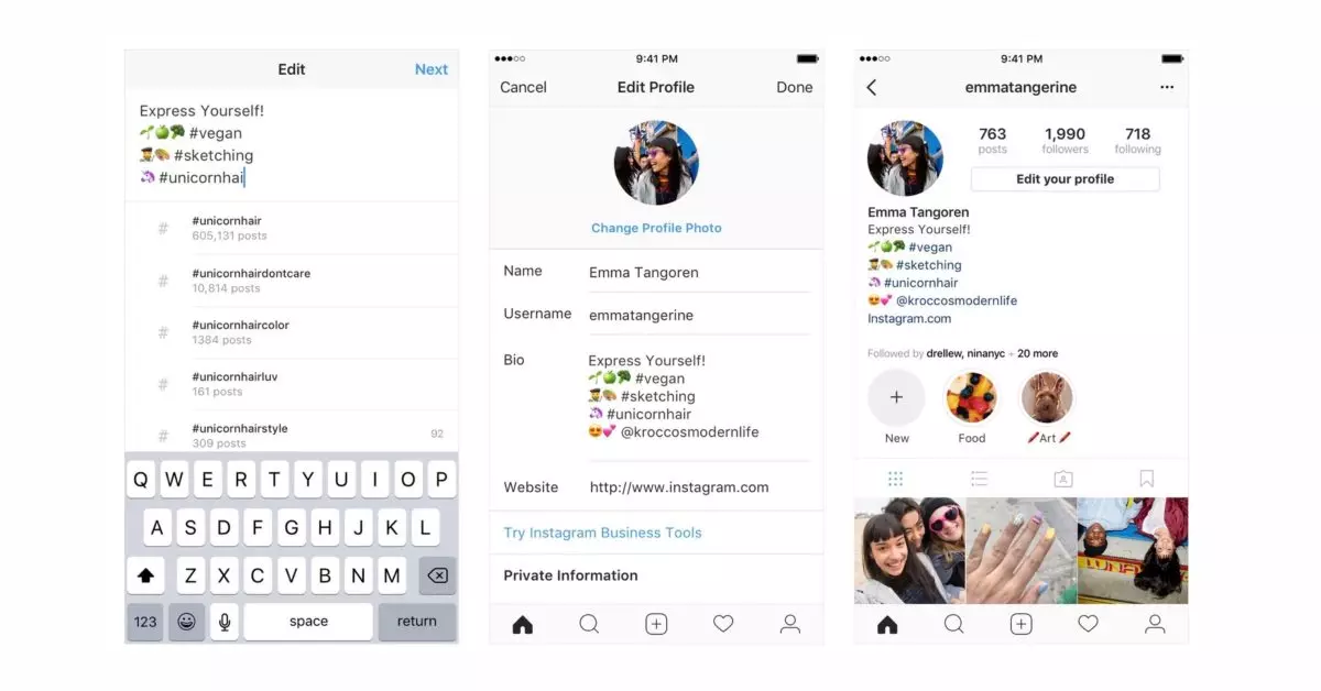 Актуализацията на Instagram носи хештагове и връзки към профили към биос, може да копира QR кодове на Snapchat