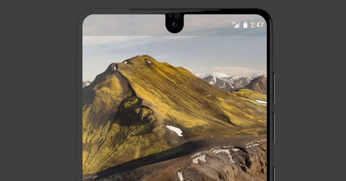 Enquisa: debería o iPhone 8 usar o mesmo recorte da cámara que o Essential Phone sen bisel?