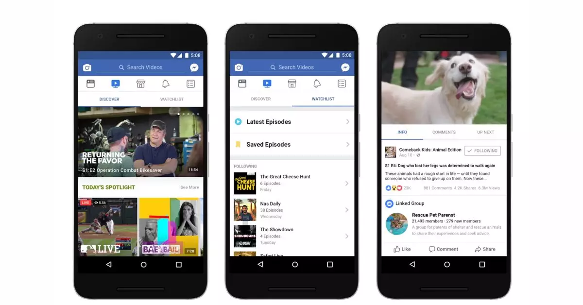 Facebook incorporará en breve a nova plataforma de vídeos "Watch" ás aplicacións web, móbiles e de televisión