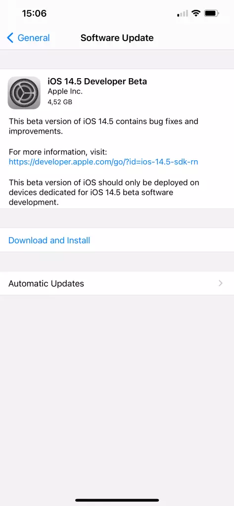 Apple gefur út fyrstu beta útgáfuna af iOS 14.5, watchOS 7.4 og fleira til þróunaraðila 7925_2