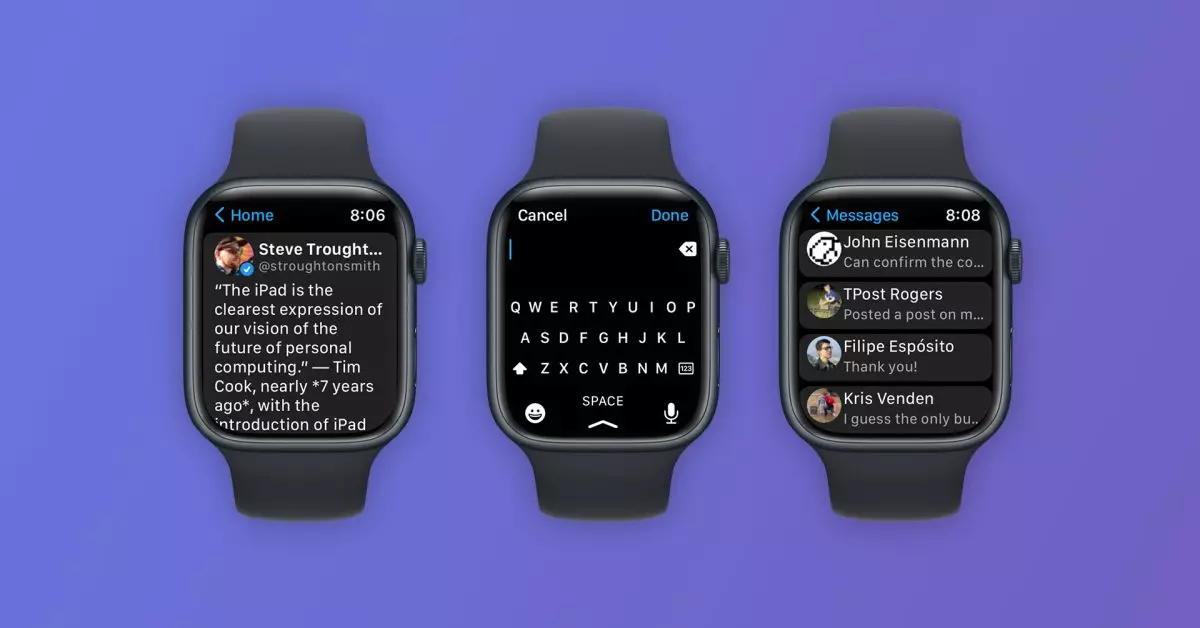 Aplicația Chirp Twitter pentru Apple Watch adaugă suport pentru tastatură