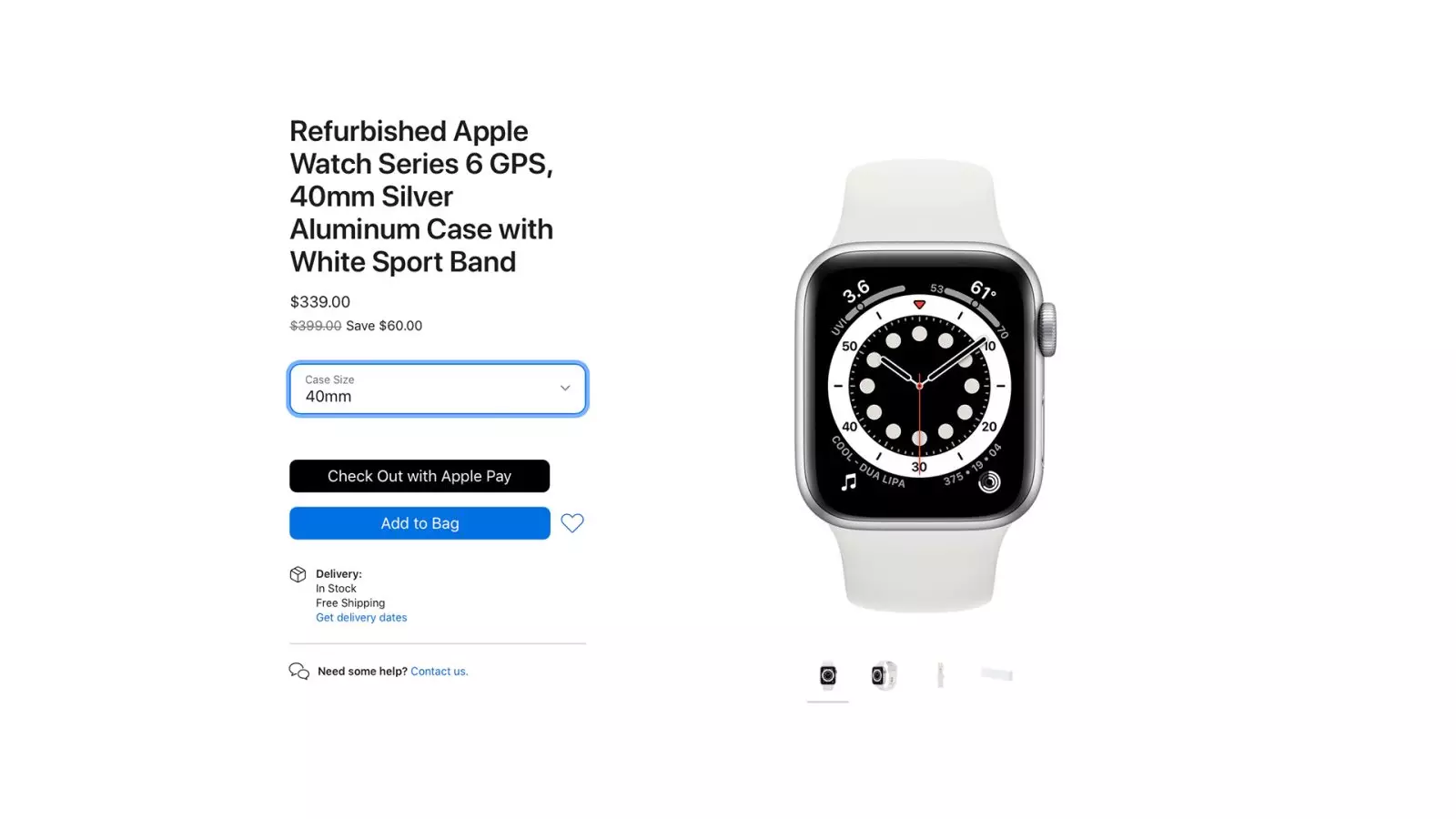 Apple เริ่มจำหน่าย Apple Watch Series 6 และ SE . แบบ Refurbished 8130_1