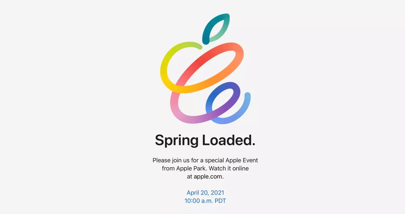 Apple waxay ku dhawaaqday dhacdo gaar ah Abriil 20: 'Spiring Loaded' 826_1