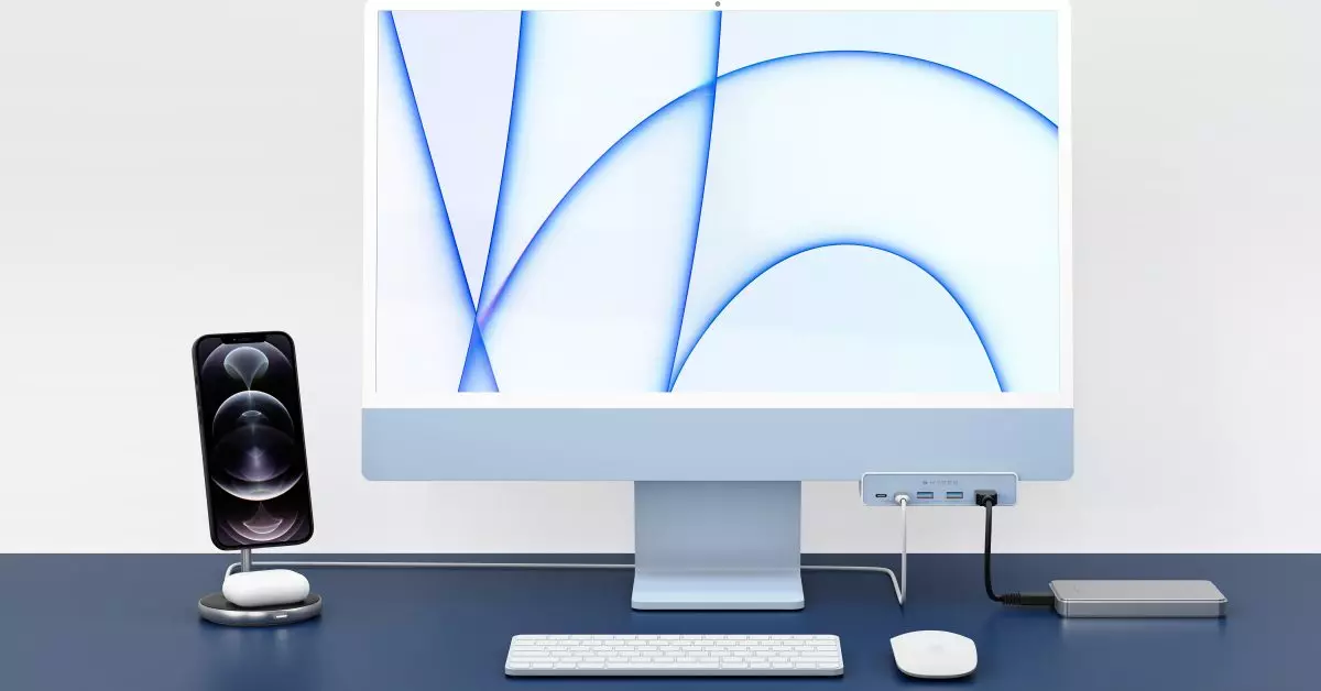 Hyper představuje nové rozbočovače USB-C ve stylu svorky pro 24palcový iMac M1 v odpovídajících barvách