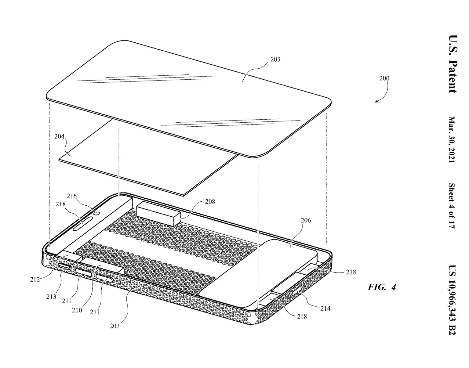 Osclaíonn paitinn Apple an doras le haghaidh iPhones amach anseo chun dearadh grater cáis Mac Pro a úsáid 875_3