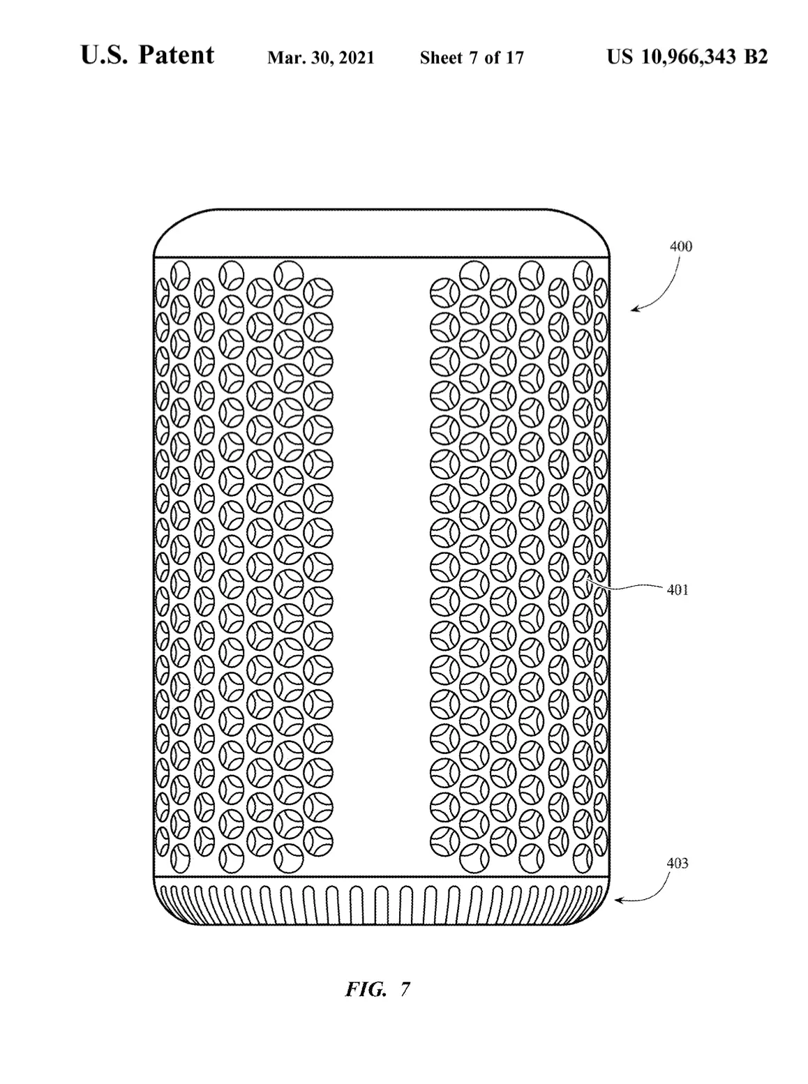 Osclaíonn paitinn Apple an doras le haghaidh iPhones amach anseo chun dearadh grater cáis Mac Pro a úsáid 875_5